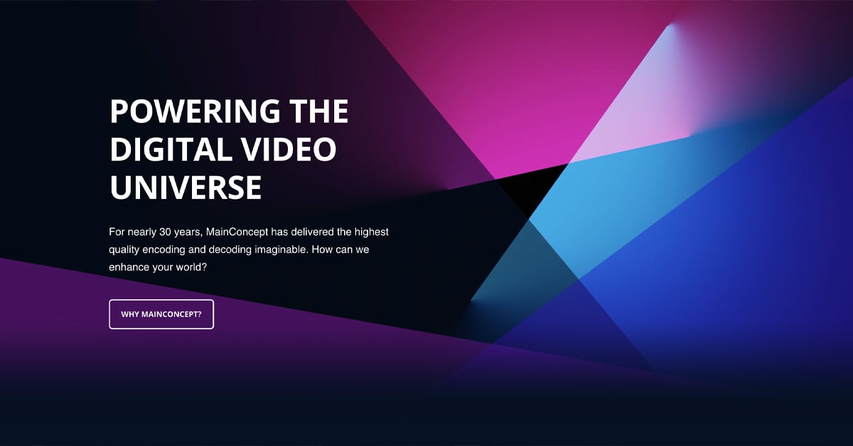 Codecs, Software for Encoding, Decoding and Streaming: MainConcept